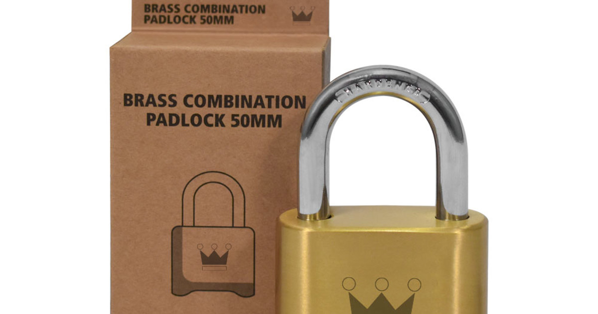 50mm Combination brass padlock | Storage King
